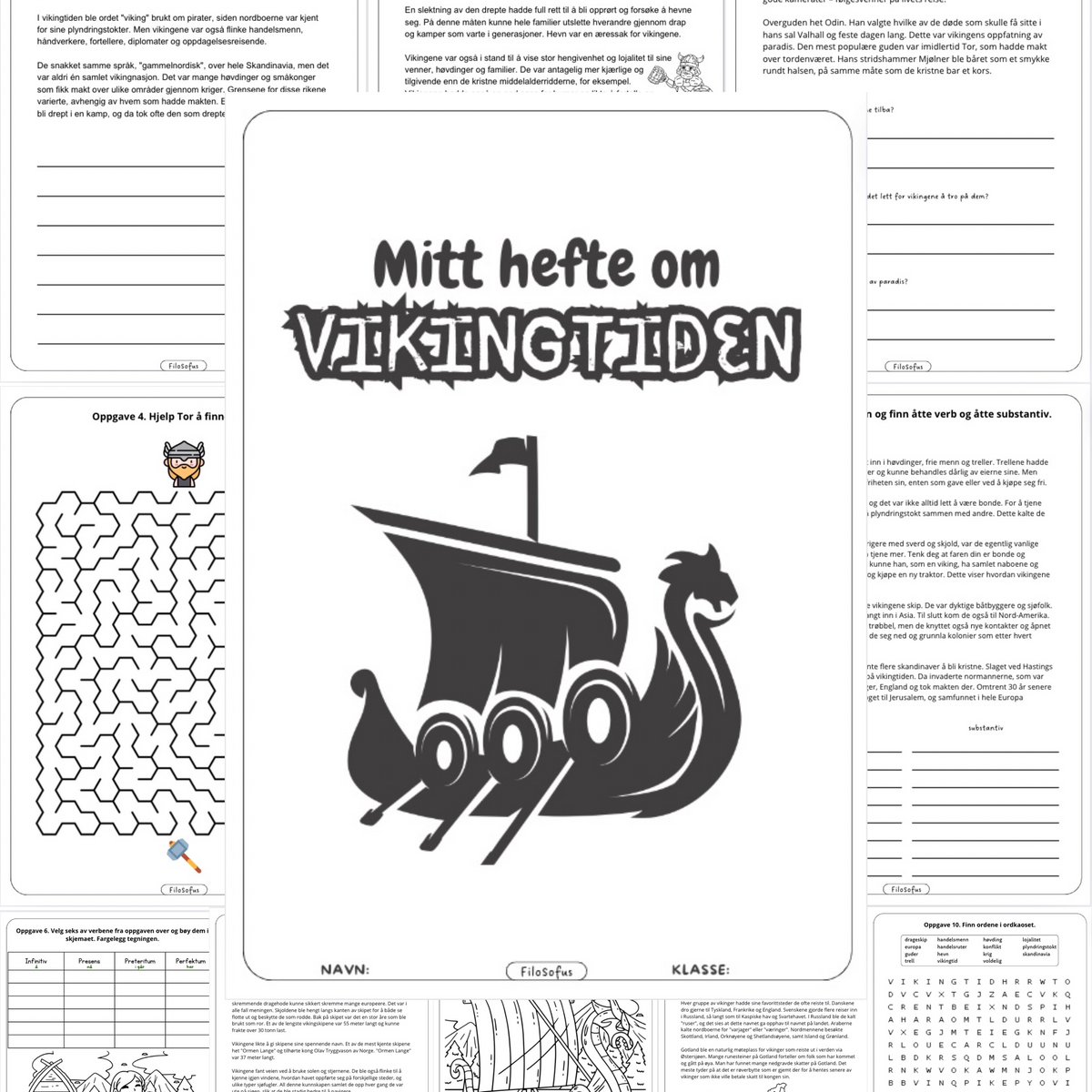 Hefte om vikingtiden (2 forskjellige nivåer) – Filosofus